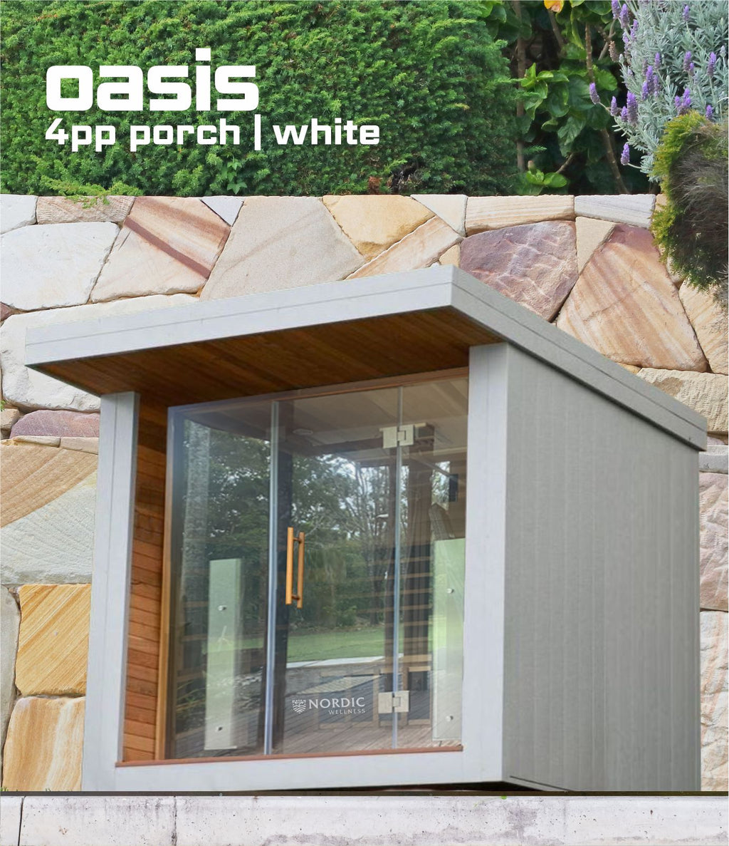 Nordic Oasis Outdoor 4pp PORCH Full Spectrum Infrared Sauna – Nordic ...